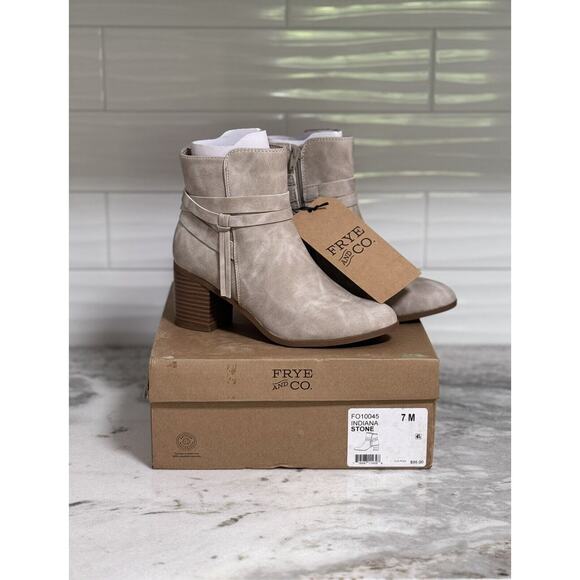 Frye | Shoes | Frye Womens Taupe Ankle Boots Size 7 M Indiana Stone ...